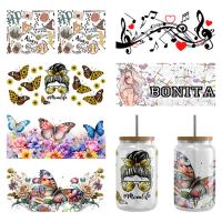 China Foil Hot Stamping AB Transfer Film UV DTF Cup Transfers On Cups for sale
