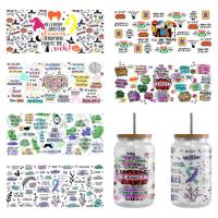 China Foil Hot Stamping AB Transfer Film UV DTF Cup Transfers On Cups for sale
