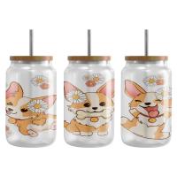 China Self Adhesive Christmas UV DTF Cup Wraps DTF Glass Sticker 16oz for sale