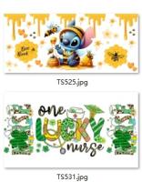 China Halloween Ghost Horror Elements Sticker UV DTF Vinyl Self Adhesive for sale