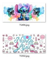China Self Adhesive Glass Cup Wraps DTF UV Sticker Direct To Film Printing for sale