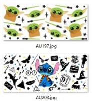 China Removable Adhesive 0.1mm UV DTF Decals Custom UV Transfer Stickers for sale