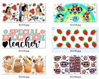 China Medium Peel Strength CMYK White UV DTF Cup Transfers Stickers Scratch Resistant for sale