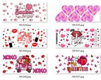 China Removable Flatbed Decals UV DTF Cup Wraps Glass Sticker 16oz for sale