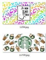 China Removable Flatbed Decals UV DTF Cup Wraps Glass Sticker 16oz for sale