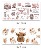 China OEM UV Cup Wraps UV 3D Transfer Labels 9.3*4.1 Inches for sale