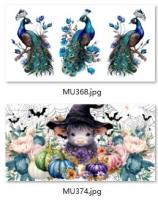 China Free Artwork Services 16oz Custom UV 3D Transfer Stickers for sale