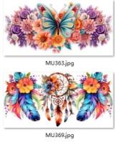 China Digital UV Printing Polyester Film UVDTF Cup Wraps DTF Tumbler Wraps Inkjet Printing for sale