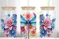 China Self Adhesive Disney Tumbler Wrap Glass Cup Wraps UV Varnish for sale