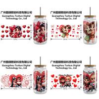 China UVDTF packaging custom UV transfer stickers 16oz cup sleeve 20oz stickers DTF transfer stickers for sale