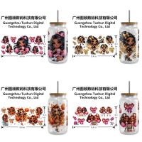 China UVDTF packaging sticker UV transfer sticker 16oz cup sleeve 20oz sticker DTF transfer sticker for sale