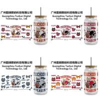 China UVDTF packaging custom UV transfer stickers 16oz cup sleeve 20oz stickers DTF transfer stickers waterproof labels for sale