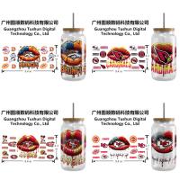 China UVDTF packaging custom UV transfer stickers 16oz cup sleeve 24oz stickers DTF transfer waterproof labels for sale
