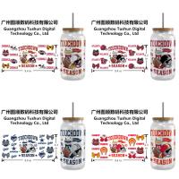 China UVDTF packaging custom UV transfer stickers 20oz cup sleeves 40oz stickers DTF transfer waterproof labels for sale