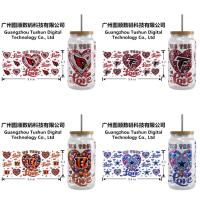 China UVDTF packaging custom UV transfer stickers 20oz cup sleeves 40oz stickers DTF transfer waterproof labels for sale