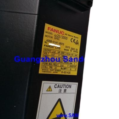 China Fanuc A22/2000 A06B-0147-B075 Servo Motor  A06B-0147-B075   A06B0147B075   AO6B-O147-BO75 for sale