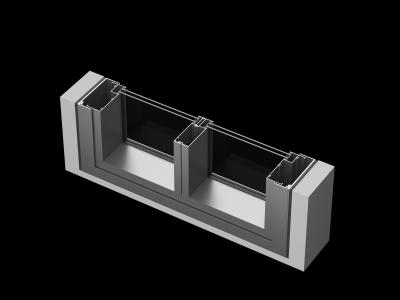 China Easy Installation Commercial Semi Unitized Curtain Wall System Anodized Ultra Thermal Performance for sale