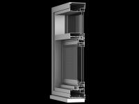 China Aluminum Stick Curtain Wall System For Community Houses With Powder Coated for sale