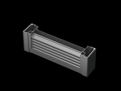 China Modular Commercial Window Curtain Wall 100mm High Wind Resistance And Water Tightness for sale