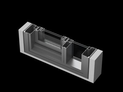 China 100mm Curved Glass Curtain Wall Thermal Resistance Triple Layer Protection For Coastal Construction for sale