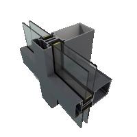 China Anodized Exposed Frame Glass Curtain Wall Customization Curtain Wall Glazing System for sale