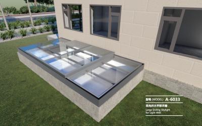 China Large Soundproof Sliding Skylight Flat Roof Customized For Natural Illumination for sale