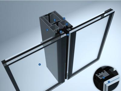 China Mullion Connection Unitized Curtain Wall System Vertical Joint Systems For Seamless Assembly for sale