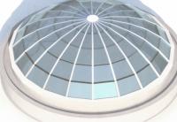 China Customized Curved Curtain Wall Steel Structure Dome Large Span With Exposed Grid Design for sale