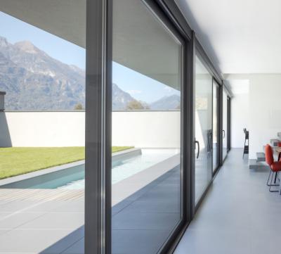 China Thermal Resistant Interior Window Wall System Sliding Window Wall Door for sale