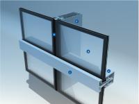China Anodized Exposed Frame Glass Curtain Wall System with Tempered Glass and Customized Size for Modern Architecture for sale