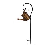 China Solar Creative Iron Kettle Shower Floor Lamp for Outdoor Garden Landscape for sale