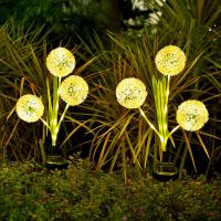 China Ground Plug Triple Dandelion Solar Lawn Light for Outdoor Garden Landscape Ambient Patio for sale