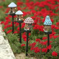 China Lawn Landscape Solar Mushroom Lights Outdoor Ground Plug Cartoon Garden House Lights for sale