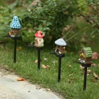 China Lawn Landscape Solar Mushroom Lights Outdoor Ground Plug Cartoon Garden House Lights for sale