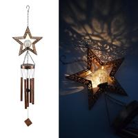 China Waterproof Solar Moon Wind Chime Light Iron Sun Lawn Floodlight for Garden Yard for sale