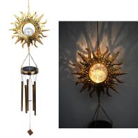 China Waterproof Solar Moon Wind Chime Light Iron Sun Lawn Floodlight for Garden Yard for sale