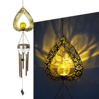 China Waterproof Solar Moon Wind Chime Light Iron Sun Lawn Floodlight for Garden Yard for sale