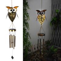 China Waterproof Solar Moon Wind Chime Light Iron Sun Lawn Floodlight for Garden Yard for sale