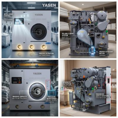 China Steam Heating Hospital Hydrocarbon Dry Cleaning Equipment Stainless steel 3 tanks for sale