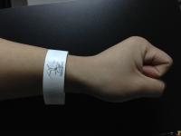 China Disposable RFID Smart Tags PP Material Rfid Wristband Green for sale