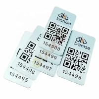 China Encoding NFC Asset Tags Anodized Aluminium Sticker With Laser Etched Metal QR Code Barcode for sale
