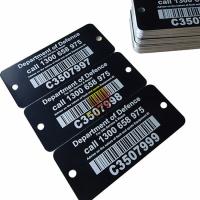 China Encoding NFC Asset Tags Anodized Aluminium Sticker With Laser Etched Metal QR Code Barcode for sale