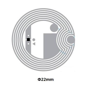China Paper Card / Key Fob / Wristband Wet Inlay Rfid Tag Dia 25mm Wet Inlay for sale