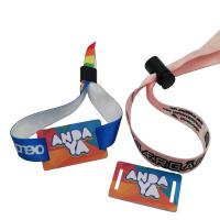 China NFC Rfid Wristband Eco Friendly one time used Bracelet 13.56 Mhz contactless Smart Tags tickets for sale