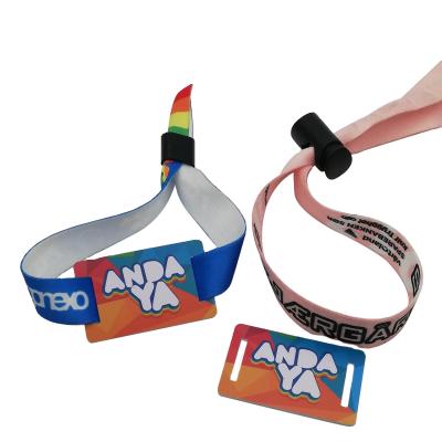 China NFC Rfid Wristband Eco Friendly one time used Bracelet 13.56 Mhz contactless Smart Tags tickets for sale