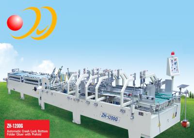 China Crash Lock Bottom Prefold Folder Gluer Machine  For Four Corner Box for sale