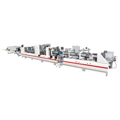 China 4 / 6 Corners Box Folder Gluer Machine Automatic Straight Line Lock Bottom PRY-850IV/1100IV for sale