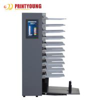 China SR-410/412 Computerized Automatic 10-Bin Paper Collator Machine 220V 4500 Sets/H 490mm Max Width for sale