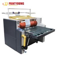 China PRY-FMT Semi-Automatic Hydraulic Oil Heating Cold Foiling Film Laminating Machine with Rewinding for sale