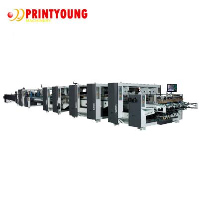 China 250m/Min Pizza Box Carton Making Folder Gluer Machine Microcomputer Operation for sale